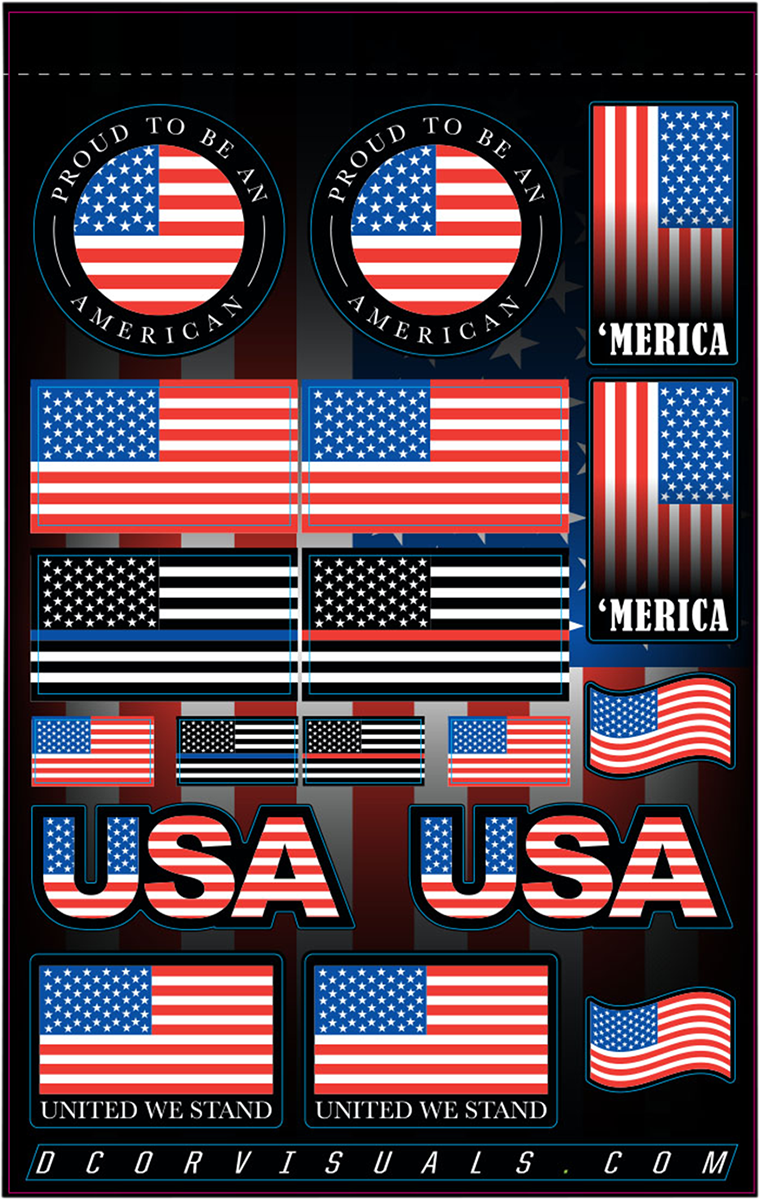 D'COR VISUALS Decal Sheet - USA
