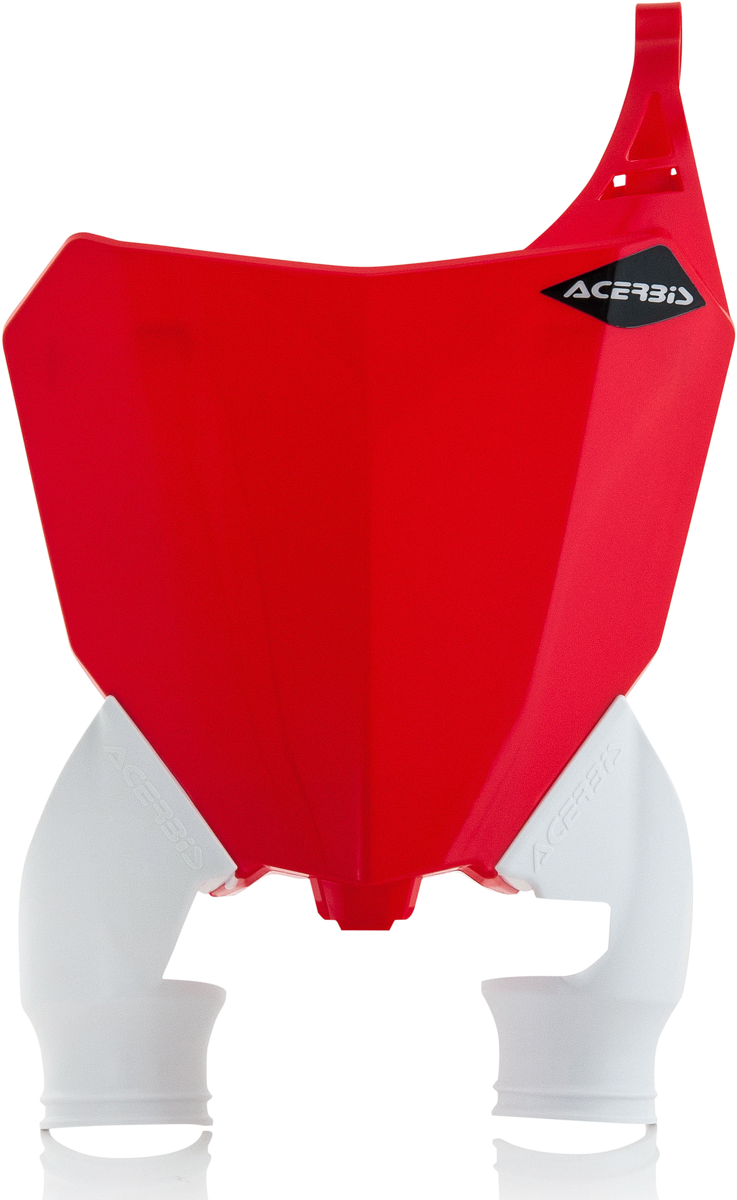 Front Number Plate White/Red