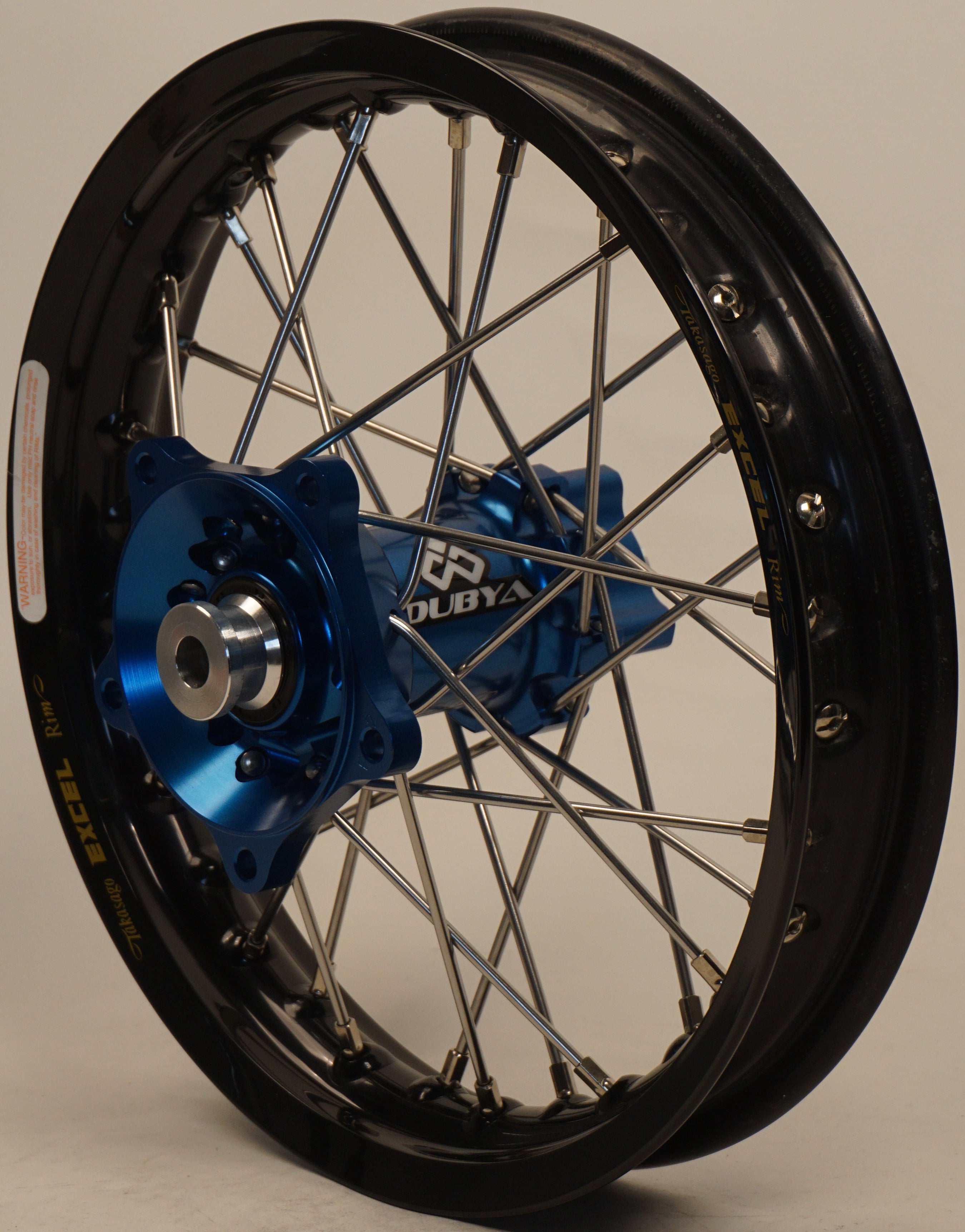 Rear Wheel 1.60 X 12 Blue Hub Black Rim